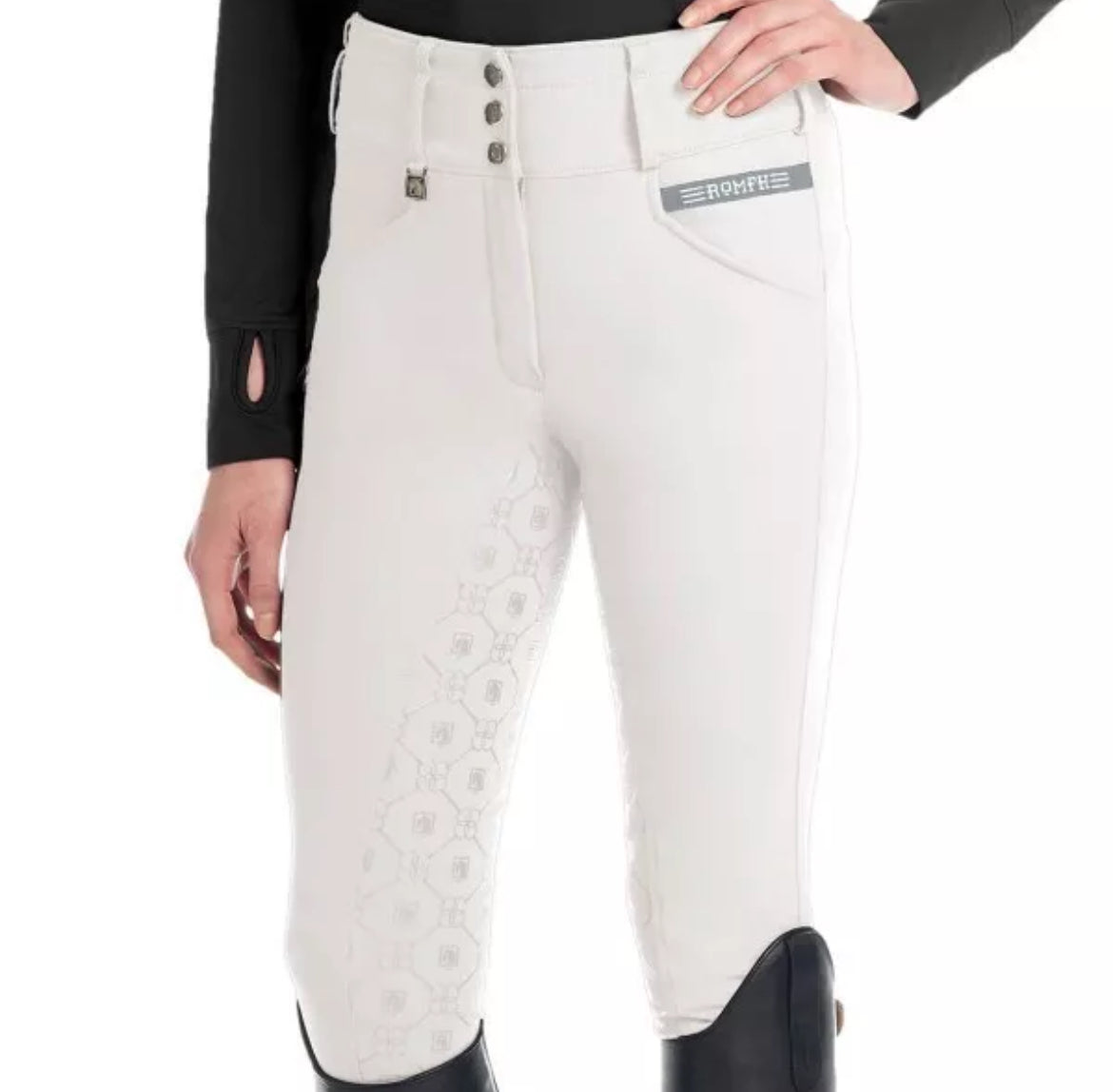 ROMFH® Isabella Full Grip Silicone Full Seat Breech - WHITE – KB Tack ...