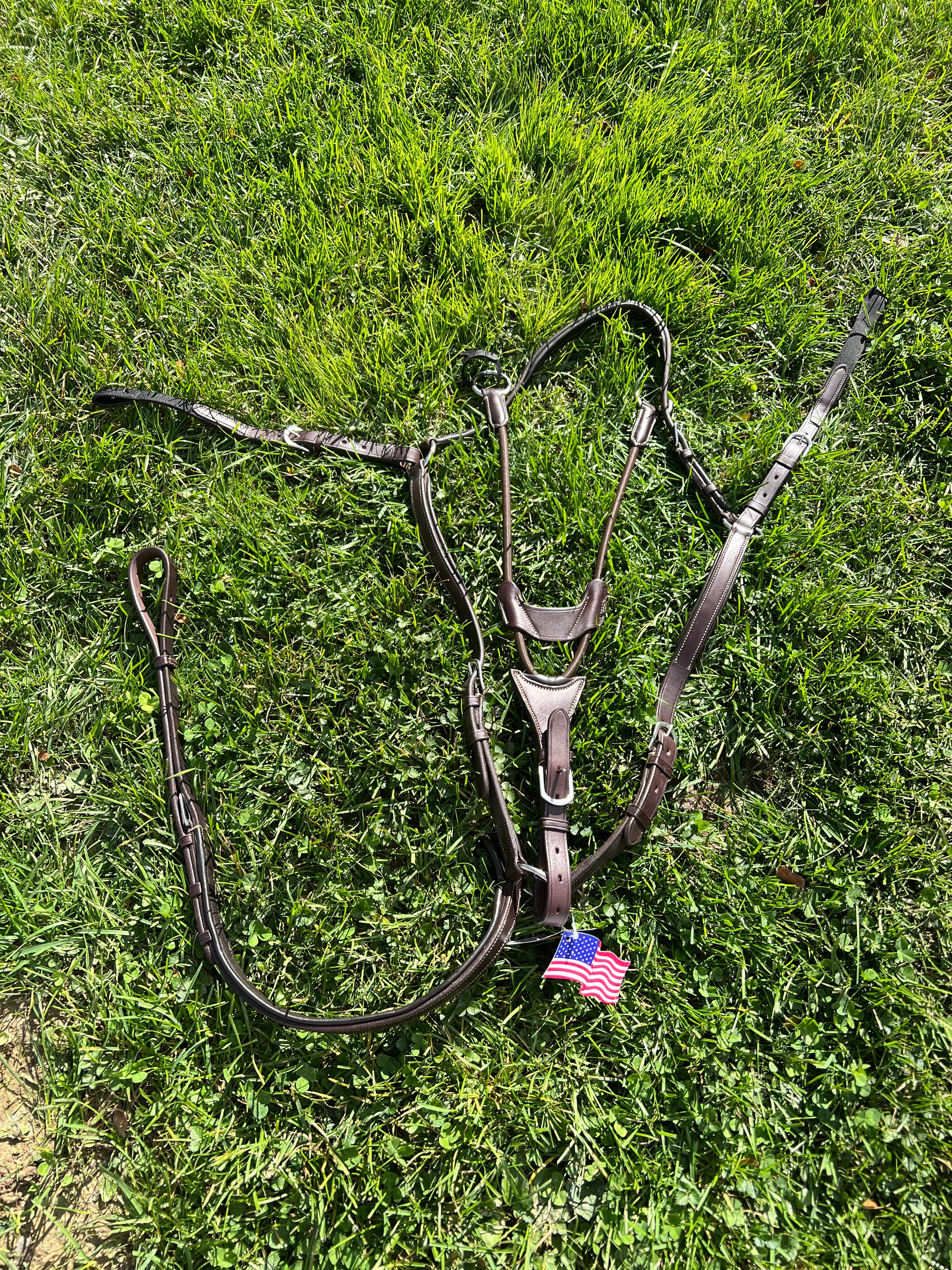 Ovation 3 way bridge breastplate with running martingale – KB Tack ...